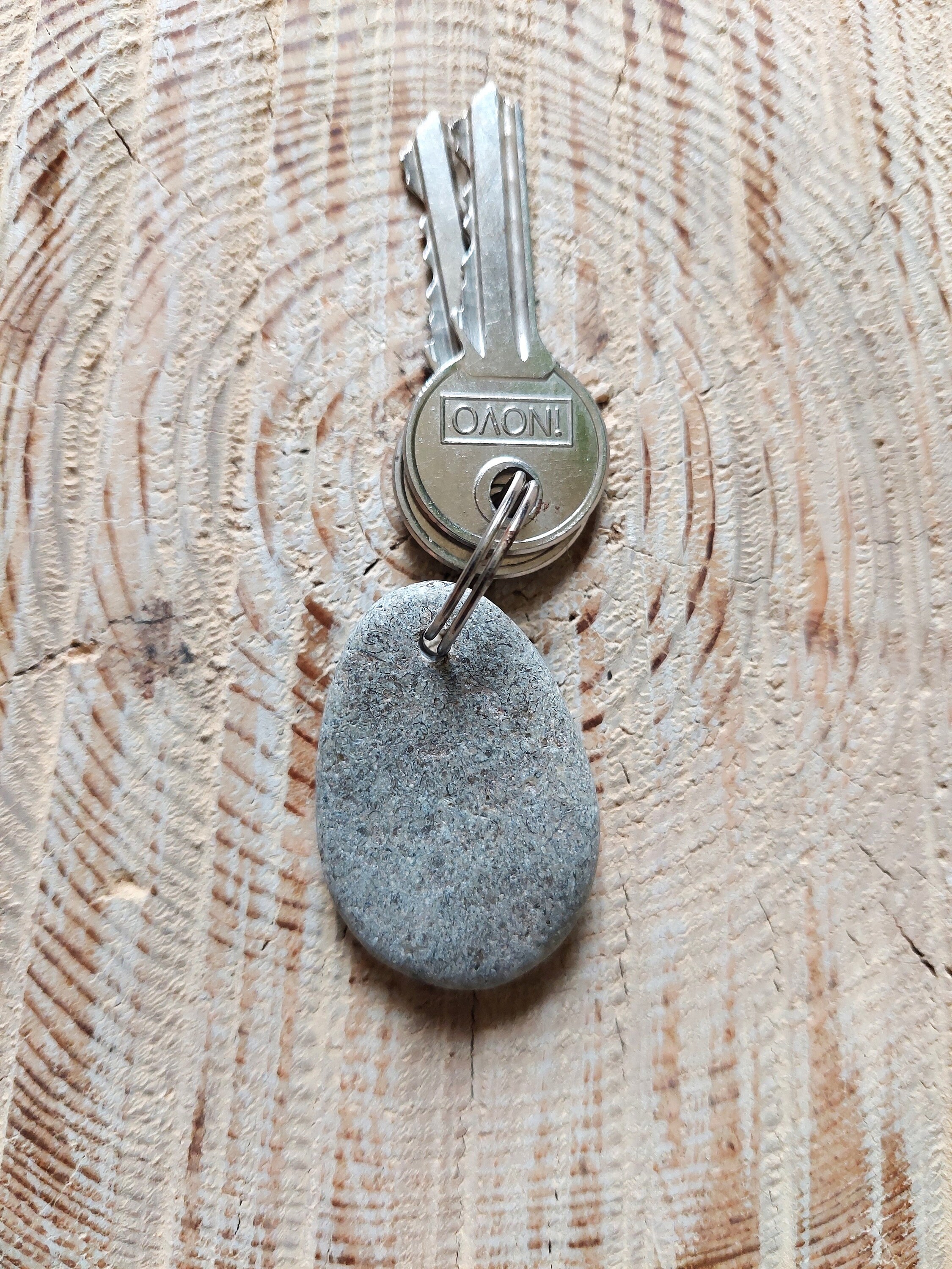 Pebble Keychain, Handmade Natural Product, Stone Key Ring - Etsy