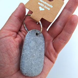 Pebble Keychain, Handmade Natural Product, Stone Key Ring ...