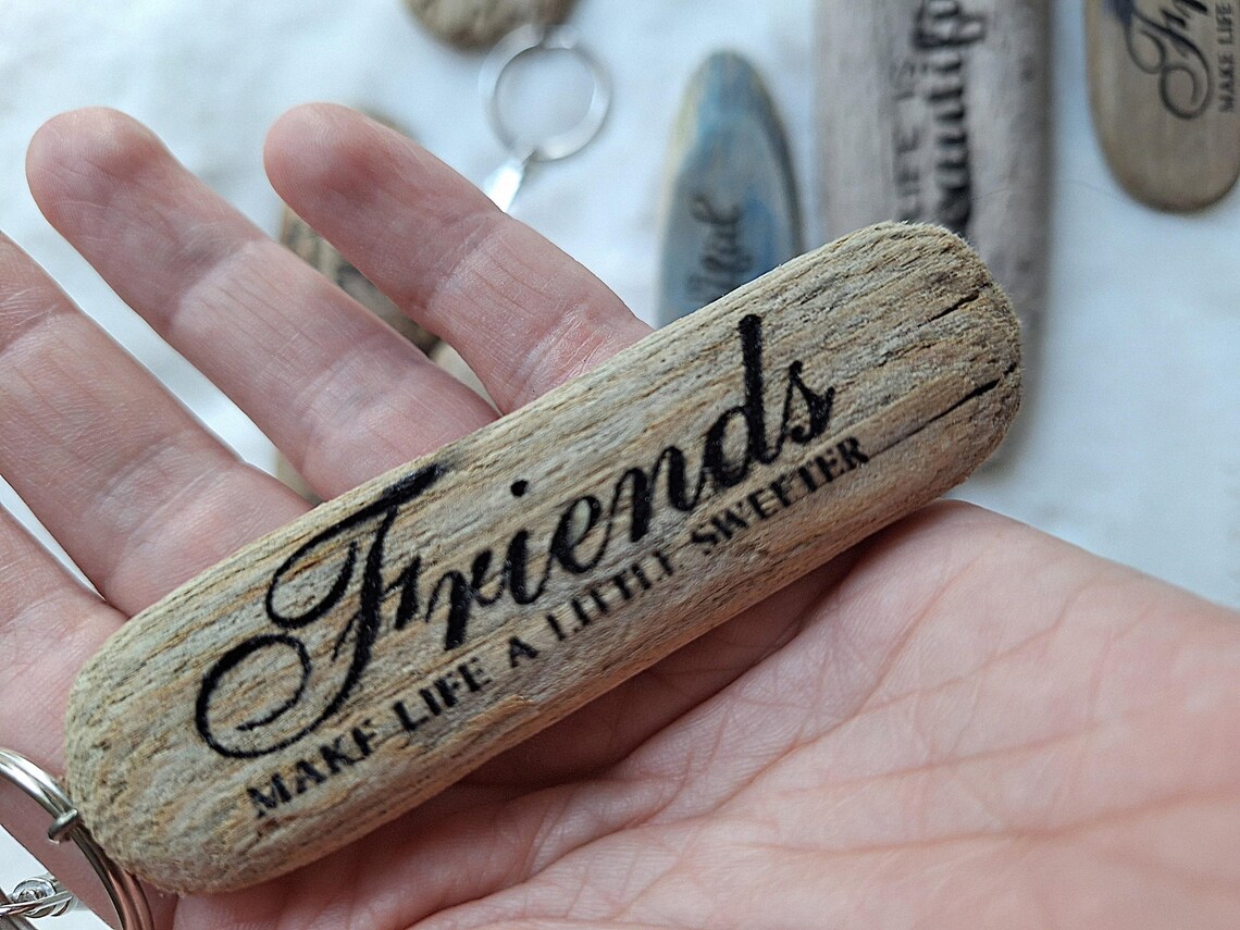 Driftwood Keychain, Handmade Natural Drift Wood Key Chain, Driftwood ...