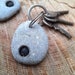 Pebble Keychain, Handmade Natural Product, Stone Key Ring ...