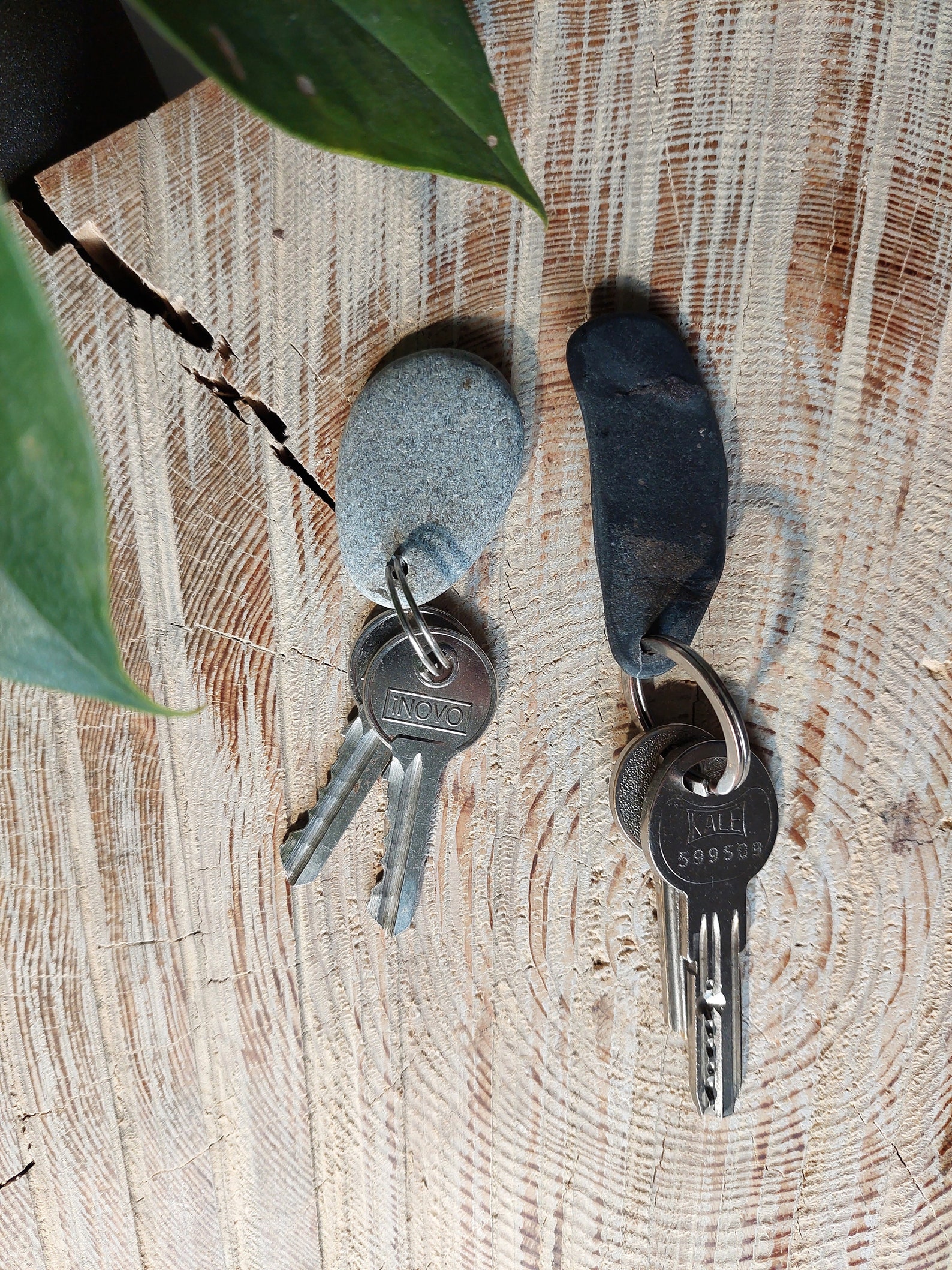 Pebble Keychain, Handmade Natural Product, Stone Key Ring - Etsy