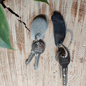 Pebble Keychain, Handmade Natural Product, Stone Key Ring ...