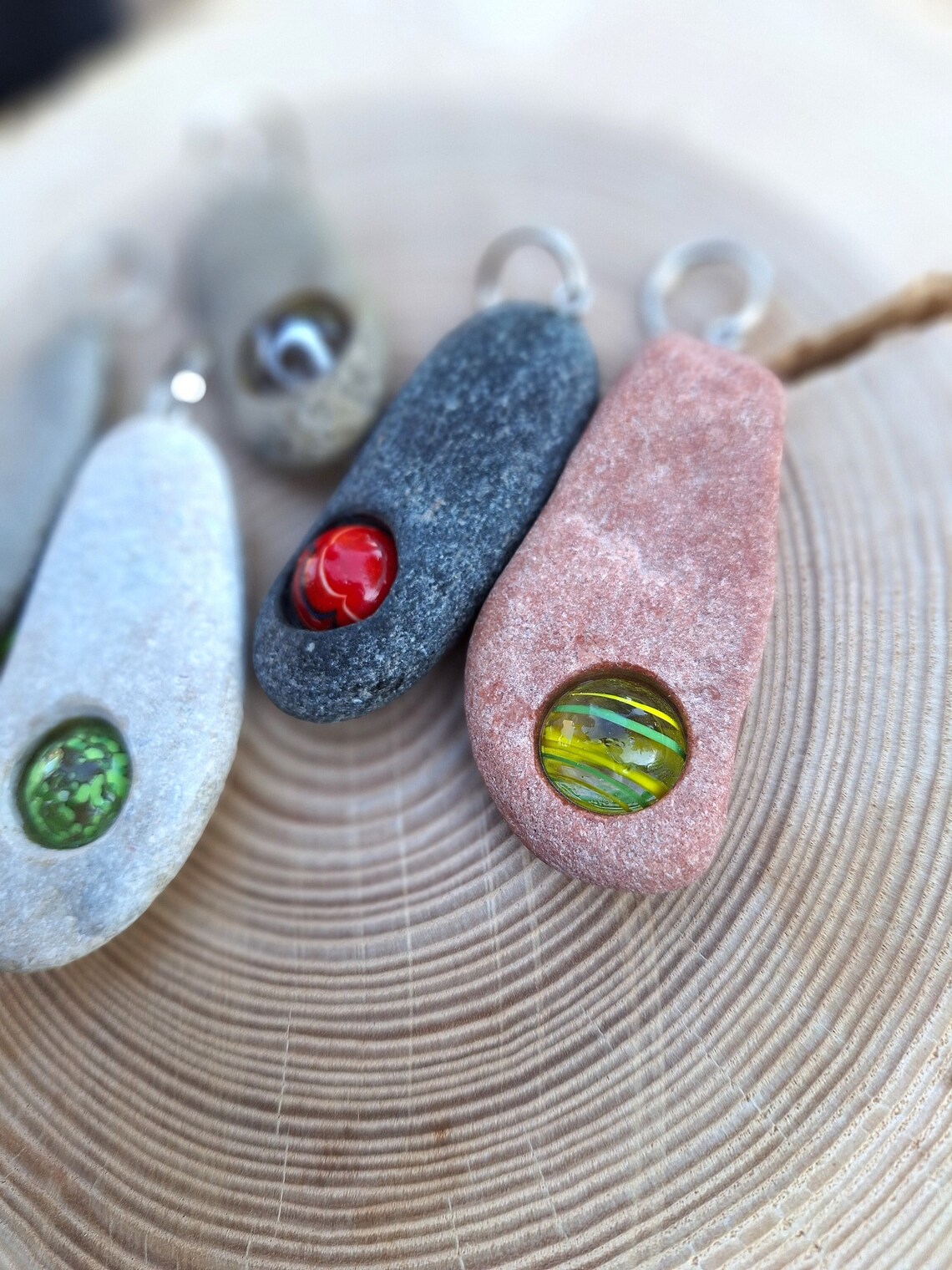 Beach Stone Key Fob,sea Stone Key Fob, Rock Keychain Unique Gifts,glass ...