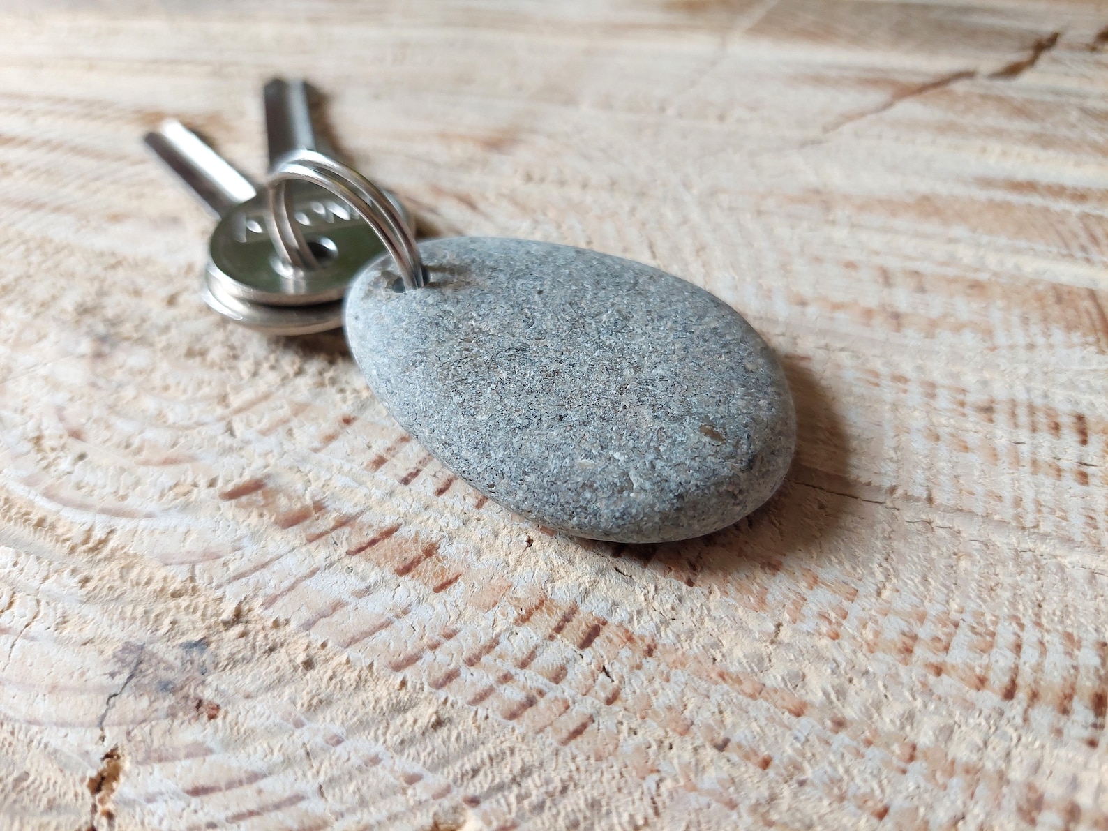 Pebble Keychain, Handmade Natural Product, Stone Key Ring - Etsy
