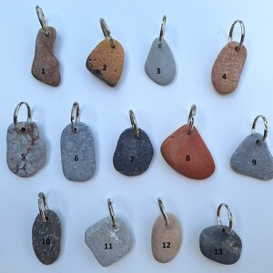 Pebble Keychain, Handmade Natural Product, Stone Key Ring ...