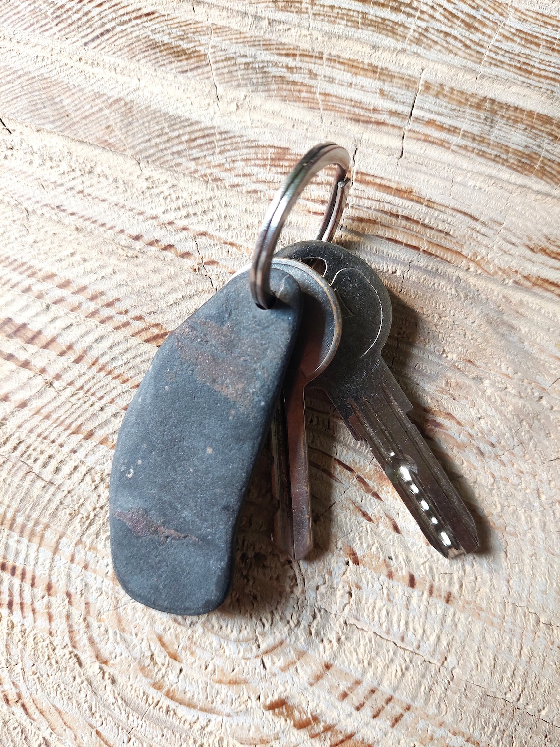 Pebble Keychain, Handmade Natural Product, Stone Key Ring - Etsy