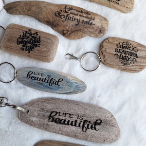 Driftwood Keychain, Handmade Natural Drift Wood Key Chain, Driftwood ...