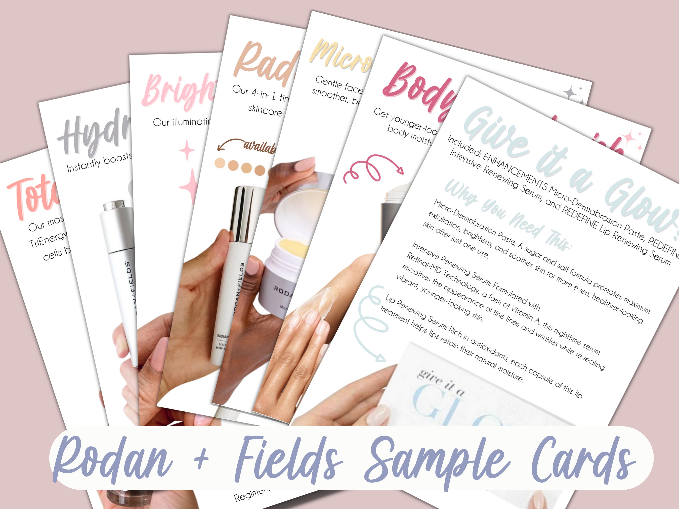 Rodan Fields Sample Cards: BUNDLE Instant Digital Design - Etsy