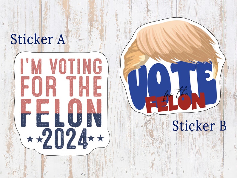 I Am Voting for the Felon Sticker, 10 Pack of Stickers, Show Your ...
