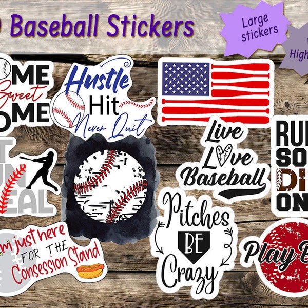 Baseball Stickers - Etsy