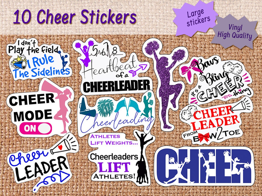 Cheerleading Stickers Perfect Cheerleading Gift Waterproof, Durable ...