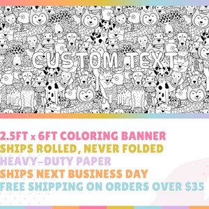Giant Dogs Coloring Banner | Coloring Poster | School Activity | Kids ...