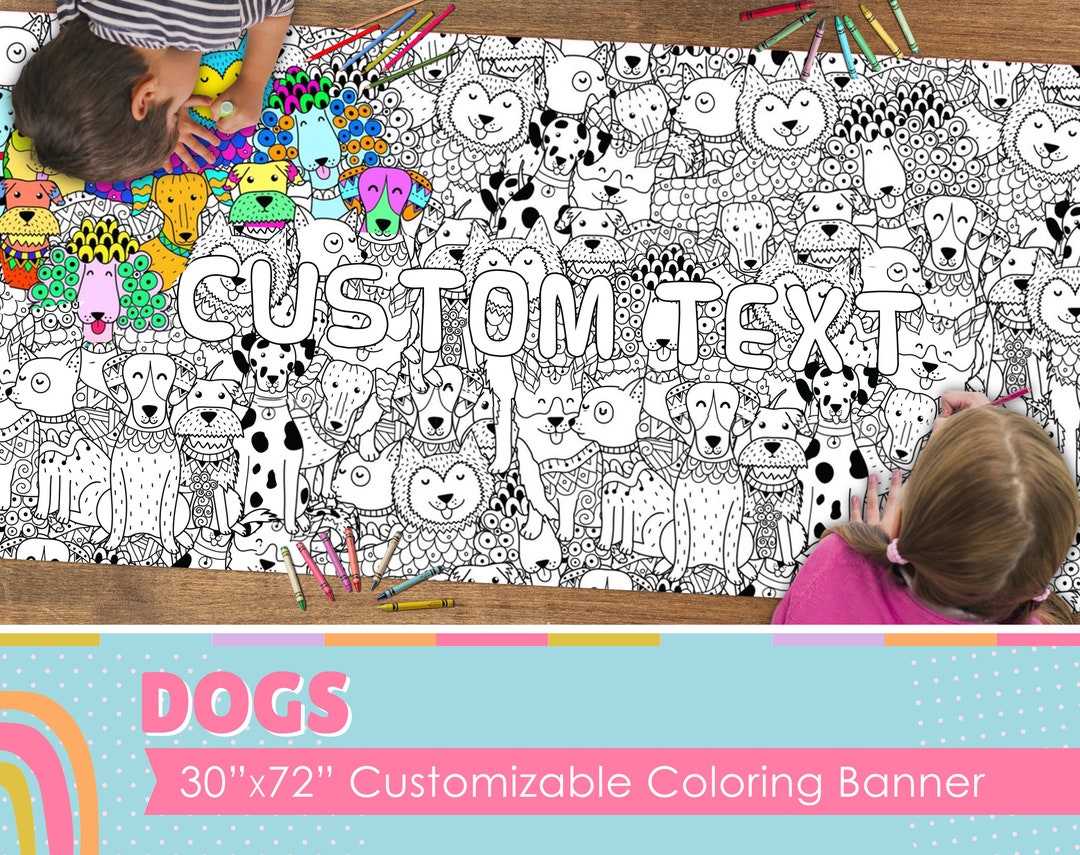 Giant Dogs Coloring Banner | Coloring Poster | School Activity | Kids ...