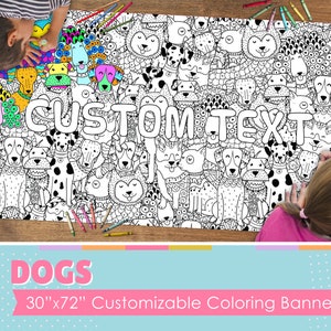 Giant Dogs Coloring Banner | Coloring Poster | School Activity | Kids ...