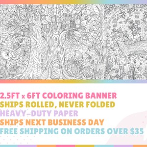 GIANT Forest Scene Coloring Banner | Coloring Poster | School Activity ...