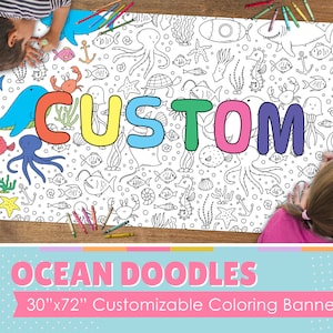 GIANT Ocean Coloring Banner | Coloring Poster | School Activity | Kids ...
