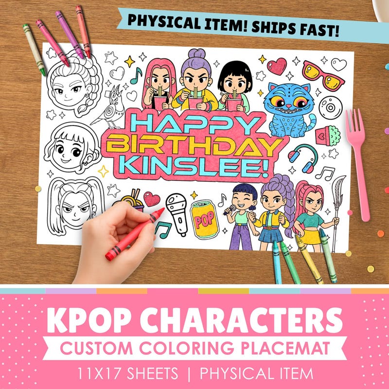 Huntrix Kpop Demon Hunters Characters Colouring Pages - Etsy