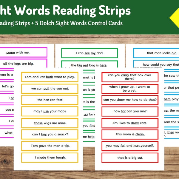 Dolch Sight Words - Etsy