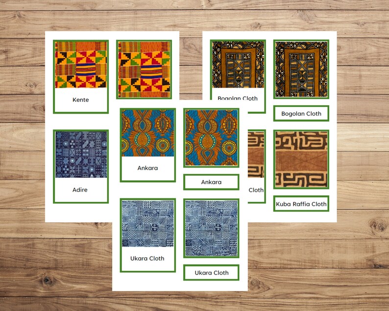 African Continent Bundle 144 Montessori Three Part Cards 54 Description ...