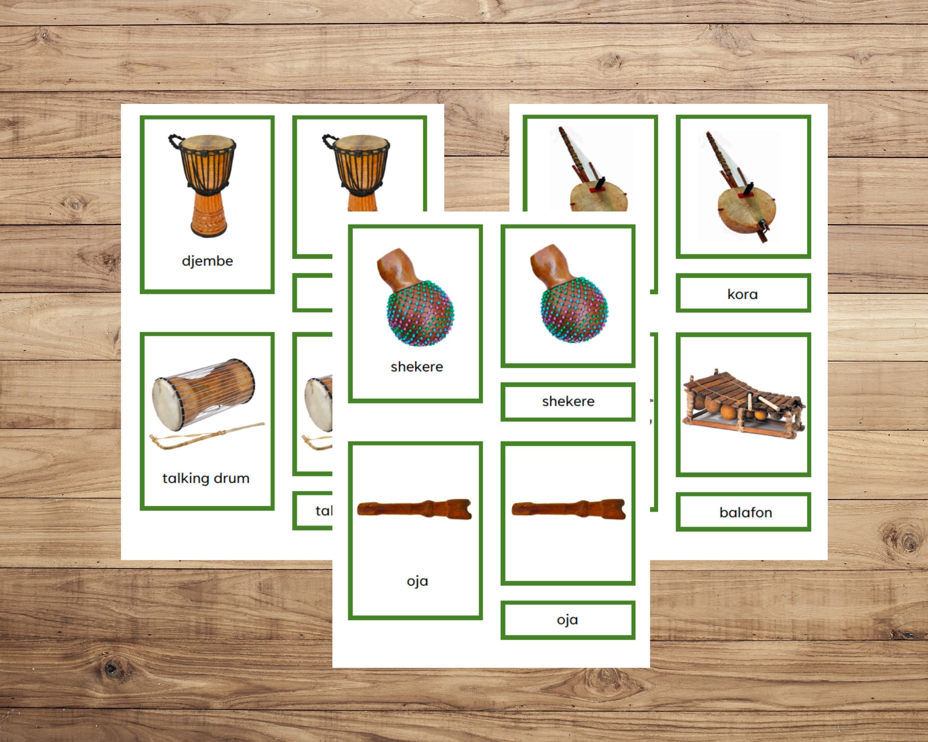 African Continent Bundle 144 Montessori Three Part Cards 54 Description ...