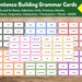 Sentence Building Grammar Cards | Nouns, Verbs, Adjectives + Grammar ...