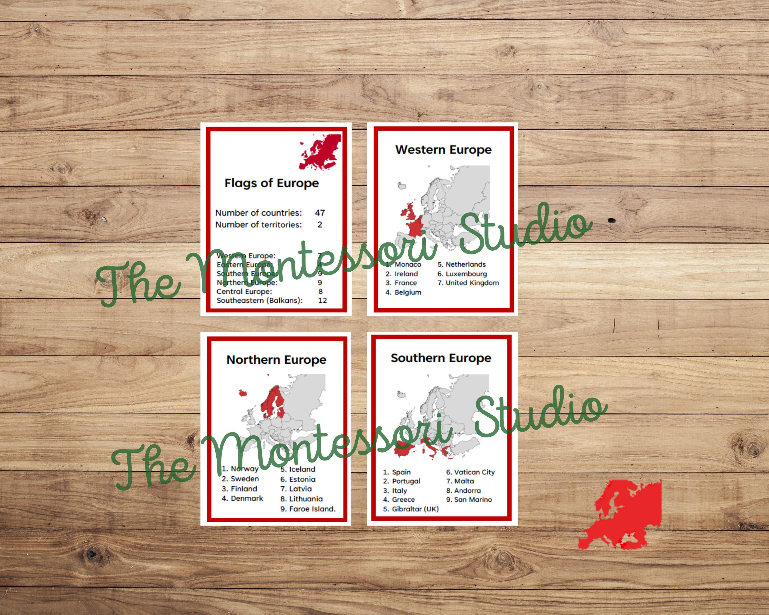 Flags of Europe | Montessori Geography | European Countries & Capitals ...