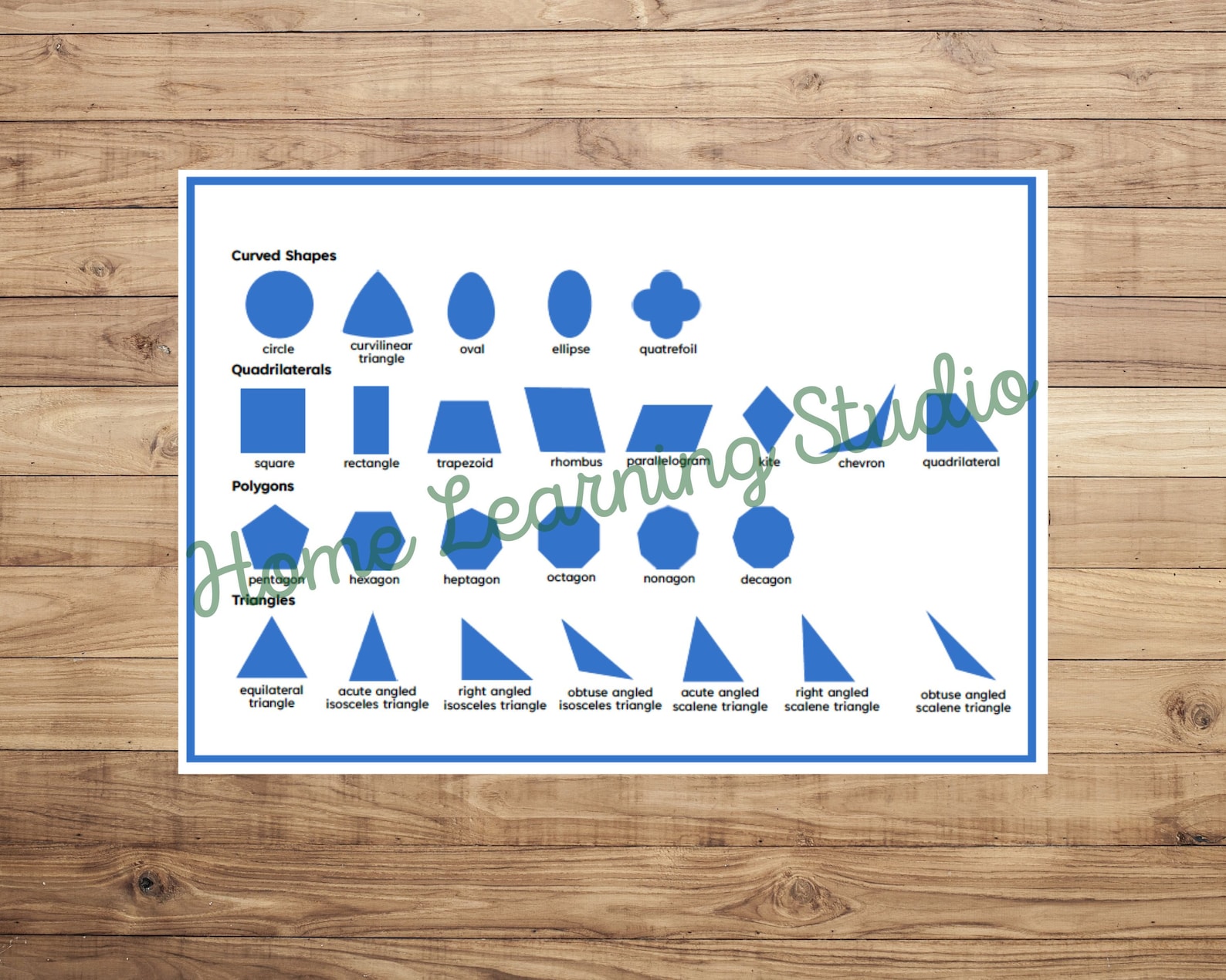 Montessori Geometric Cabinet Shapes | 26 Three Part Cards + 1 Control ...