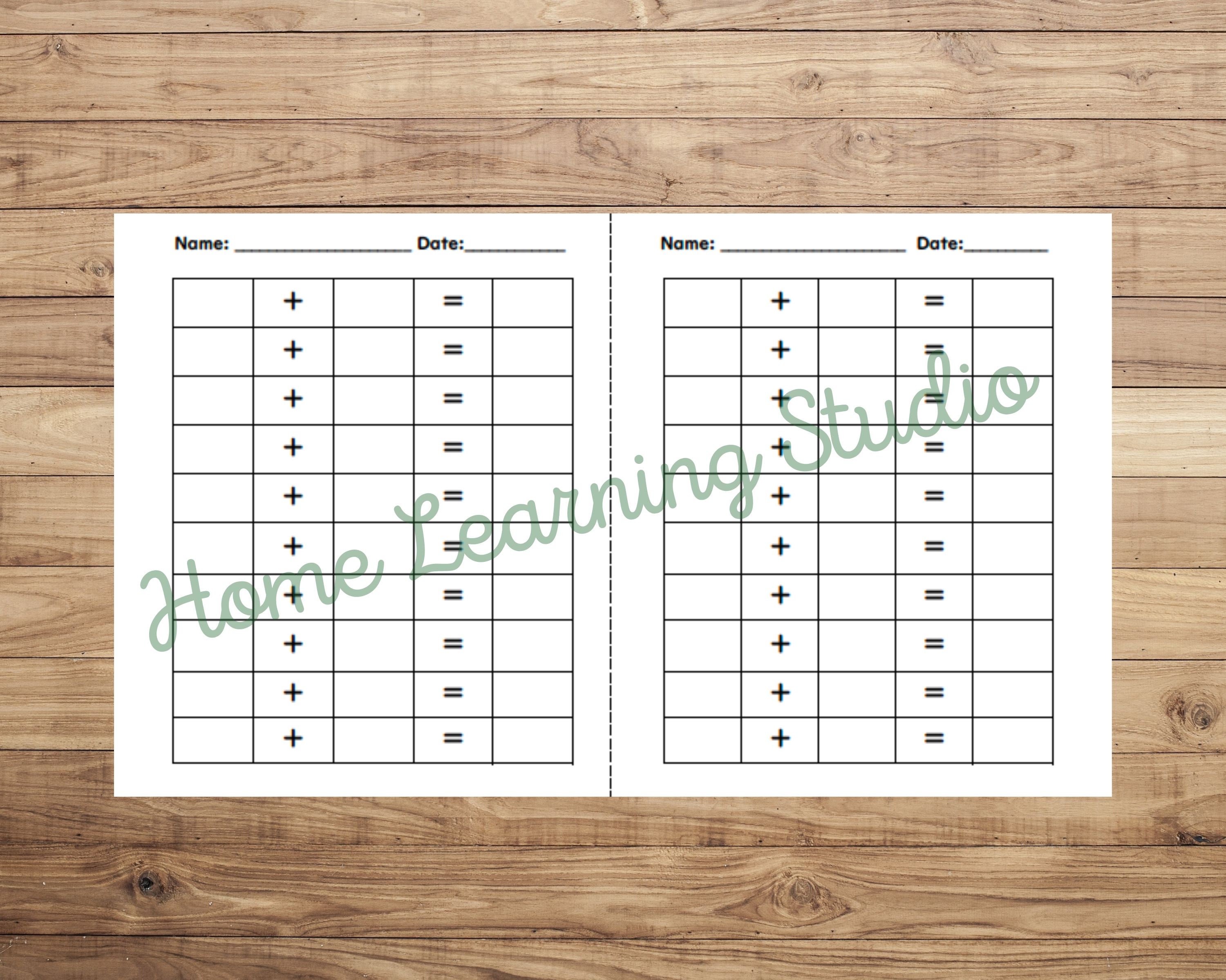 Montessori Addition Charts | Maths Activity Cards - Etsy
