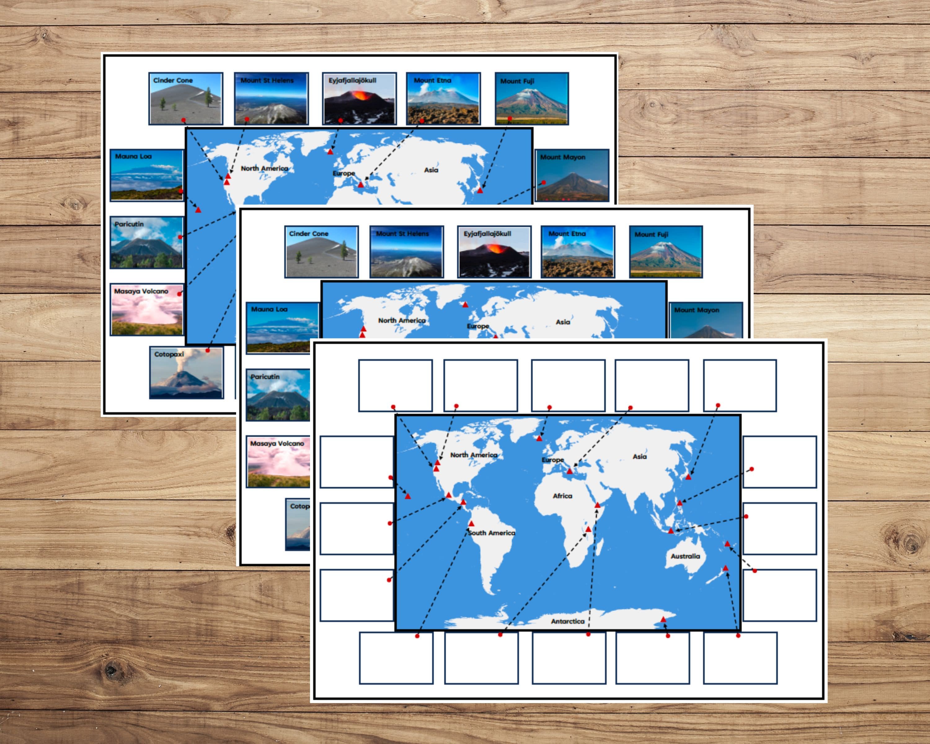 Montessori Volcano Study Mega Bundle | 16 Volcanoes | 57 Pages of Fun ...