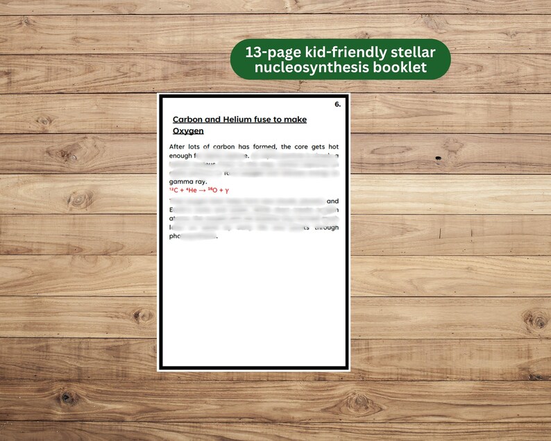 Montessori Star Lifecycle Printables | Stellar Nucleosynthesis Activity ...