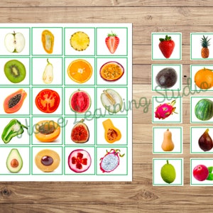 Fruits and Vegetables Inside Out Matching Montessori Cards - Etsy