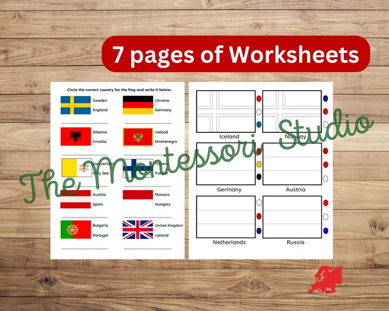 Flags of Europe | Montessori Geography | European Countries & Capitals ...