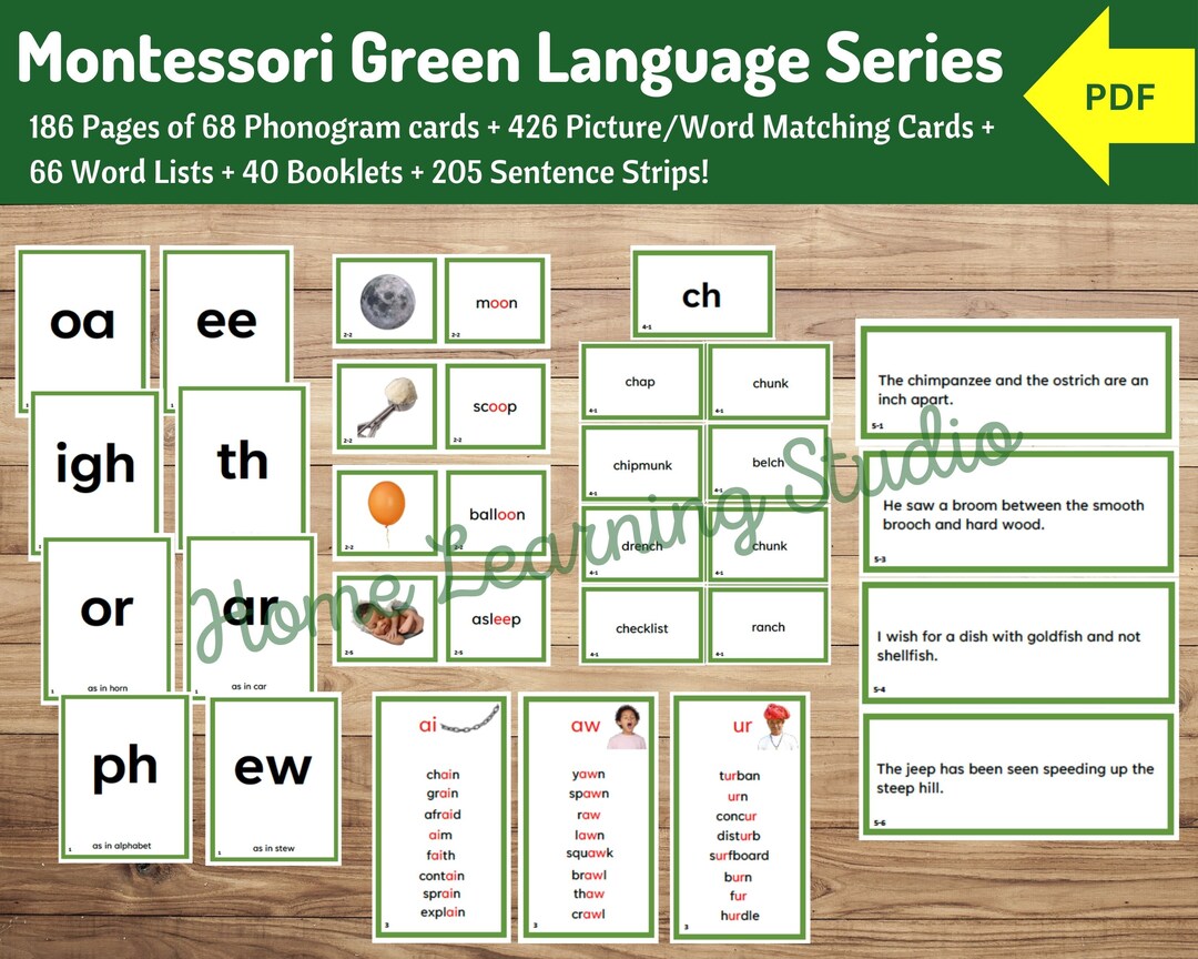Montessori Green Language Series | Comprehensive Reading Program for ...
