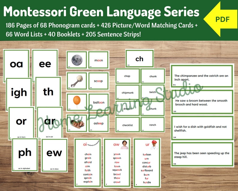 Montessori Green Language Series | Comprehensive Reading Program for ...