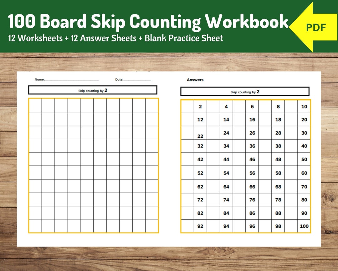 Montessori 100 Board Skip Counting Workbook | Hands-on Multiplication ...