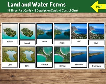 Montessori Land and Water Forms - Etsy