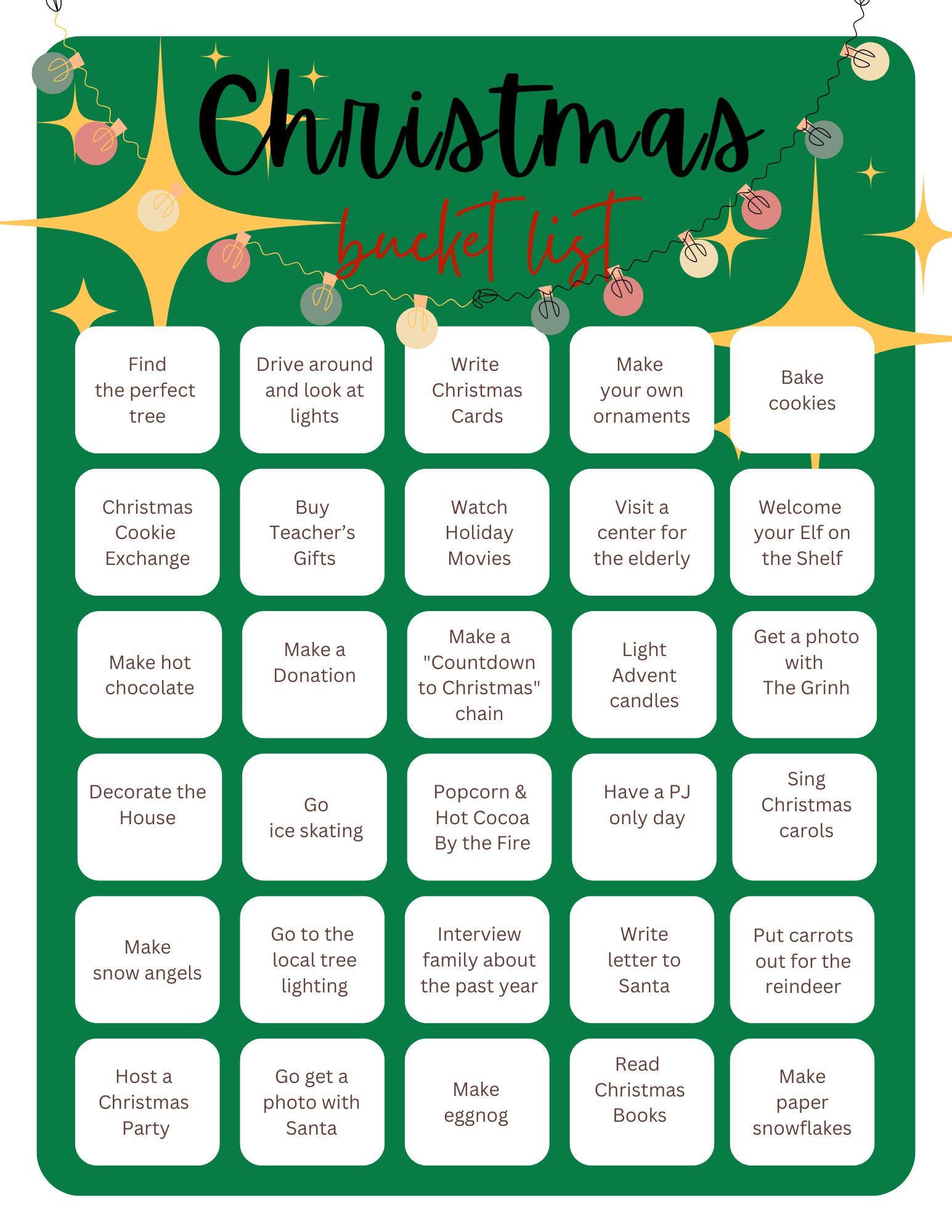 Christmas Activities & Poster Bundle - Etsy