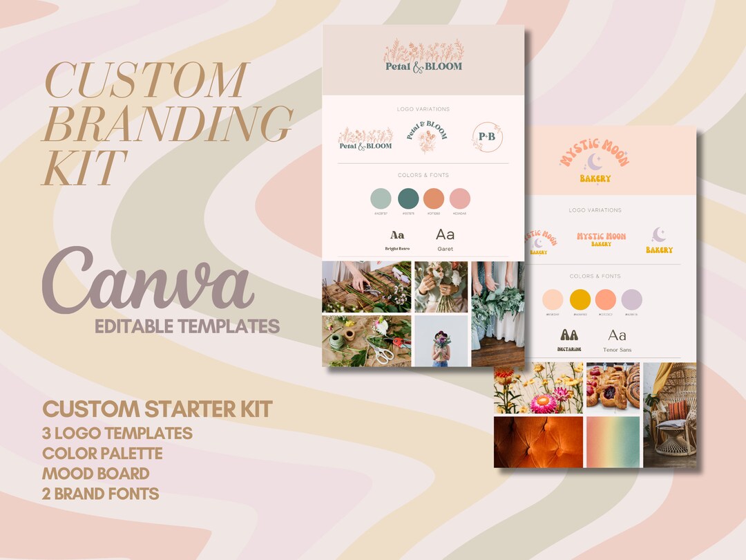 Custom Brand Kit | Logo Design | Color Palette | Typography Guide ...