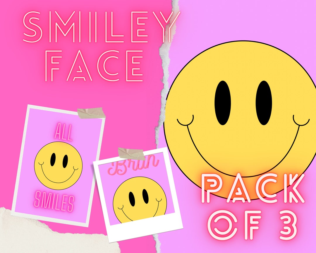 Smiley Face Wall Decor Pack-digital Printouts - Etsy