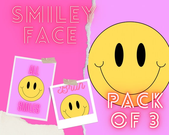 Smiley Face Wall Decor Pack-digital Printouts - Etsy