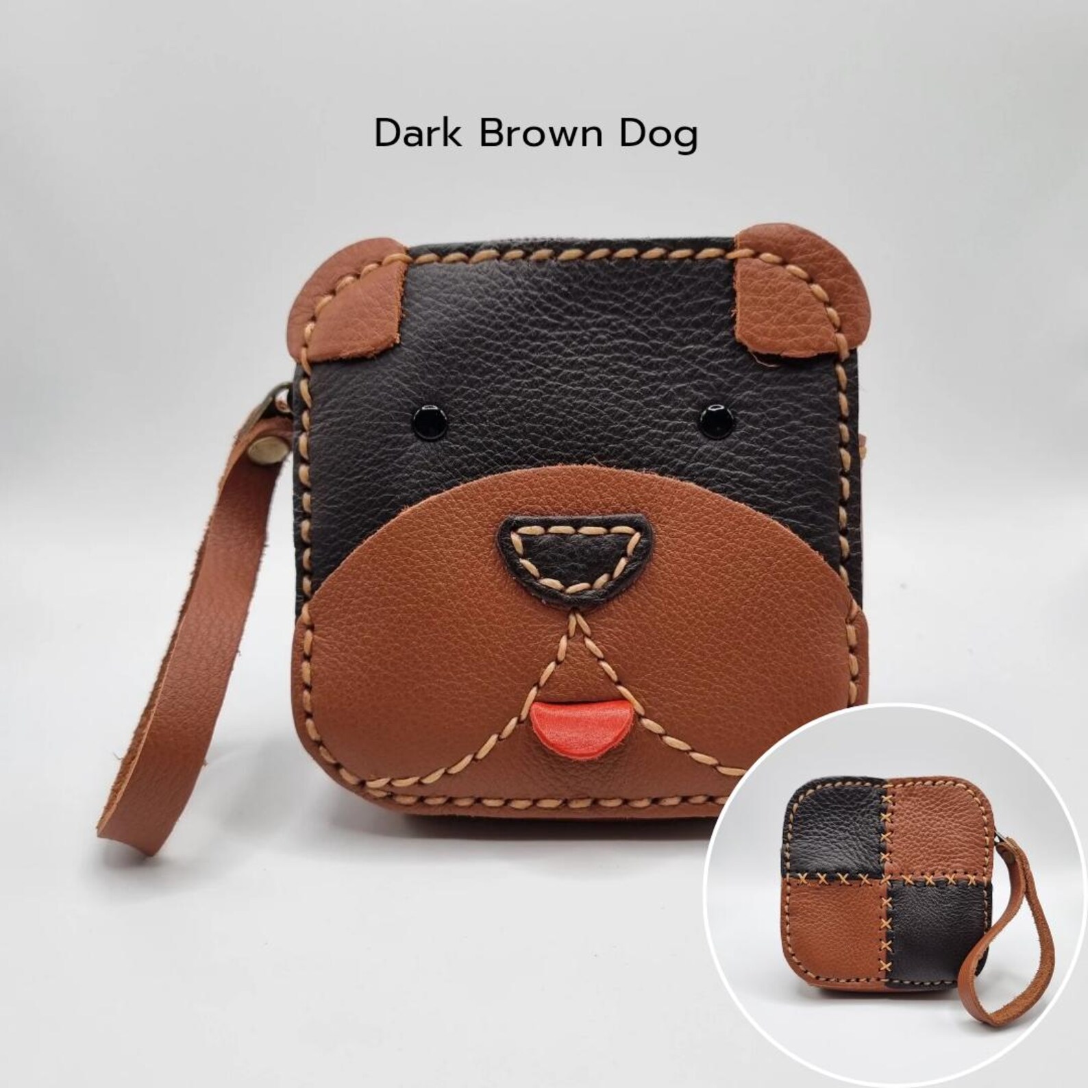 Leather Mini Wallet Dog / Cat / Sheep Face Coin Purse - Etsy