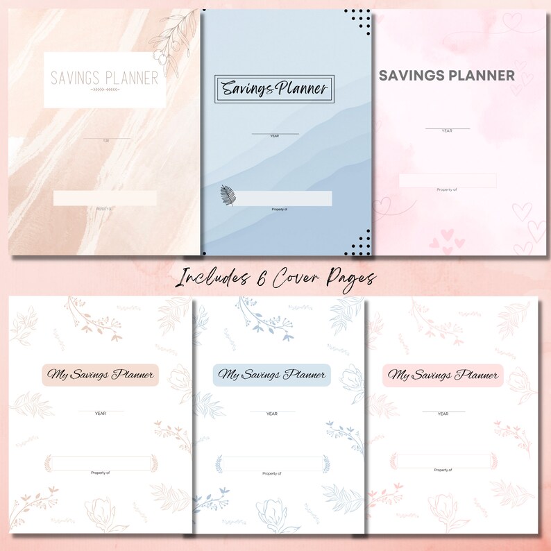 Printable Savings Planner: Budget & Tracker (fillable PDF Digital ...