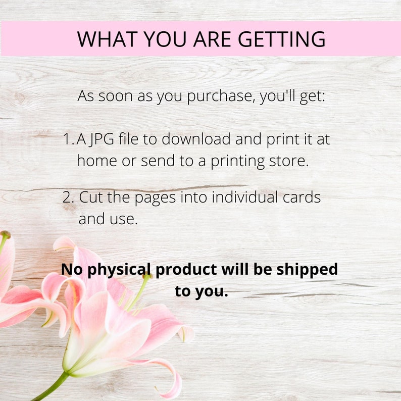 Floral Affirmation Cards Printable, Positive Daily Motivation (digital ...