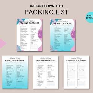 Weekend Getaway Packing List Printable: Travel Checklist (PDF & PNG) - Etsy