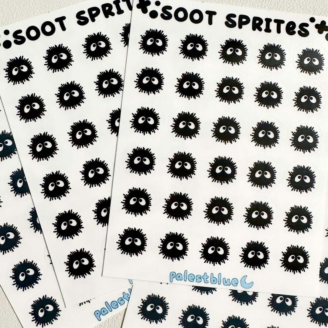 Soot Sprites Ghibli Kawaii Sticker Sheet Planner Journaling Bujo Deco ...