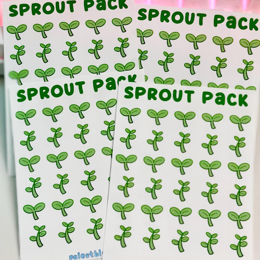Sprout Pack Plant Sticker Sheet Planner Journaling Bujo Deco - Etsy
