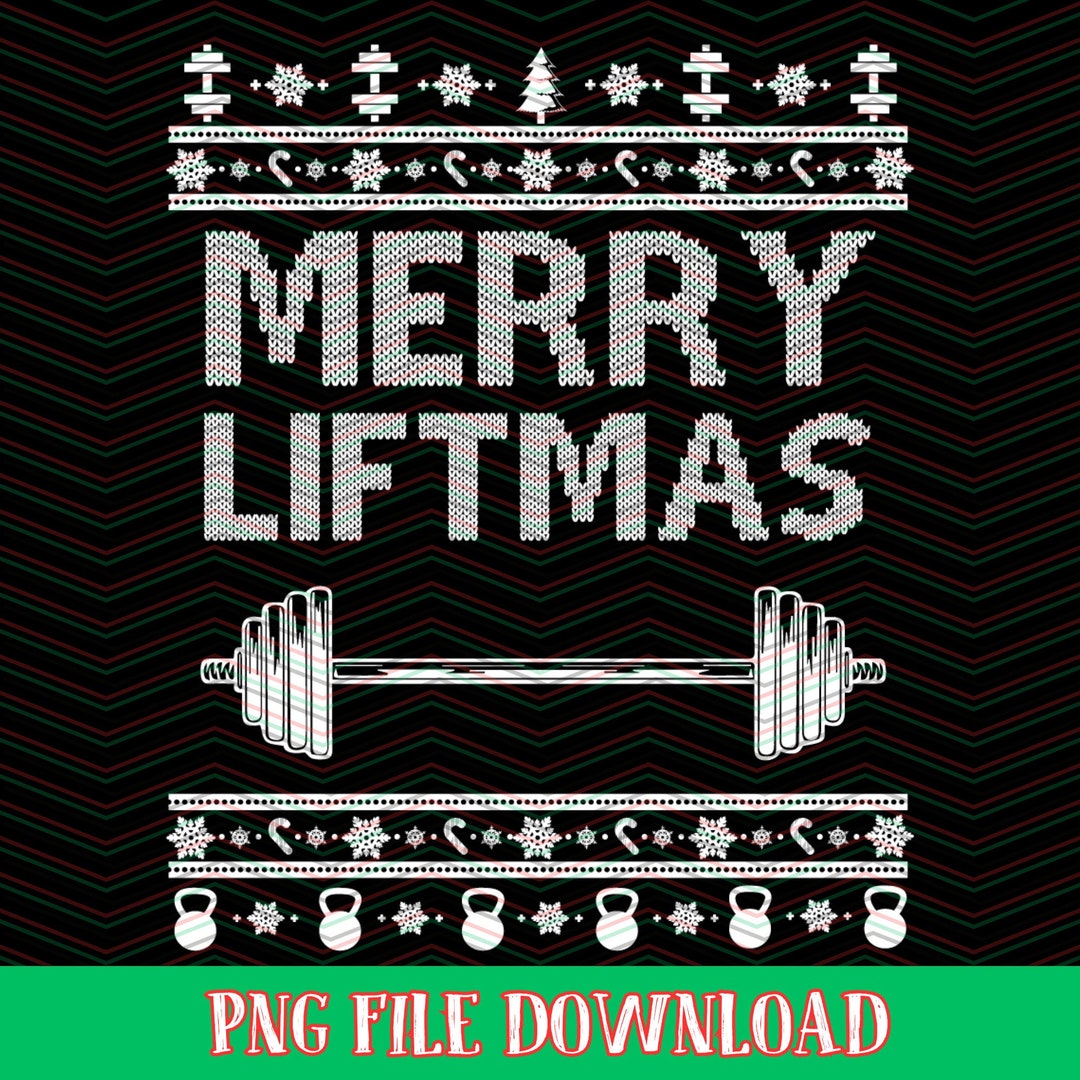 Merry Liftmas PNG Crossfit Weightlifting Workout Christmas - Etsy