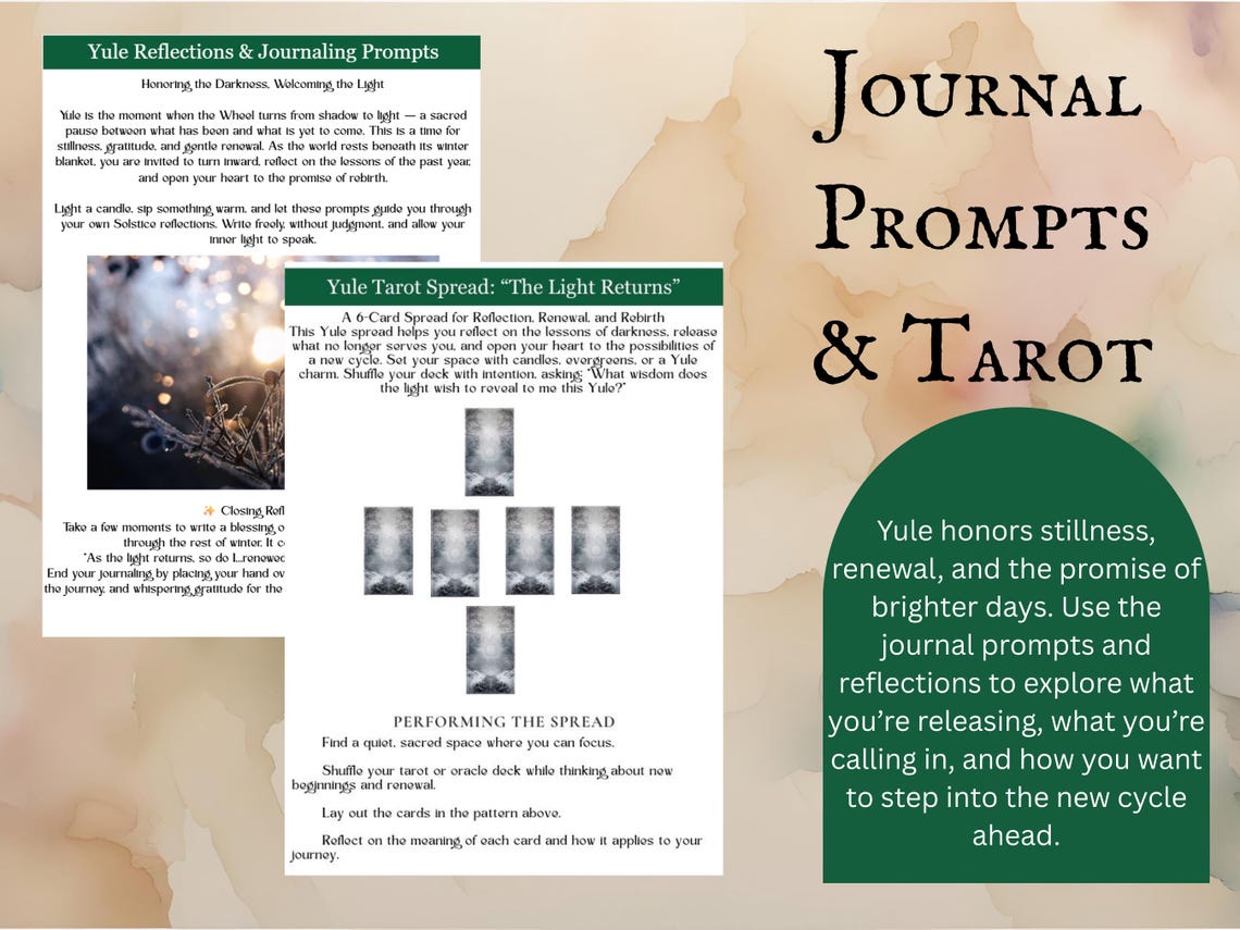 Yule Workbook and Guide | Pagan Rituals | Spell Book | Printable Witch ...