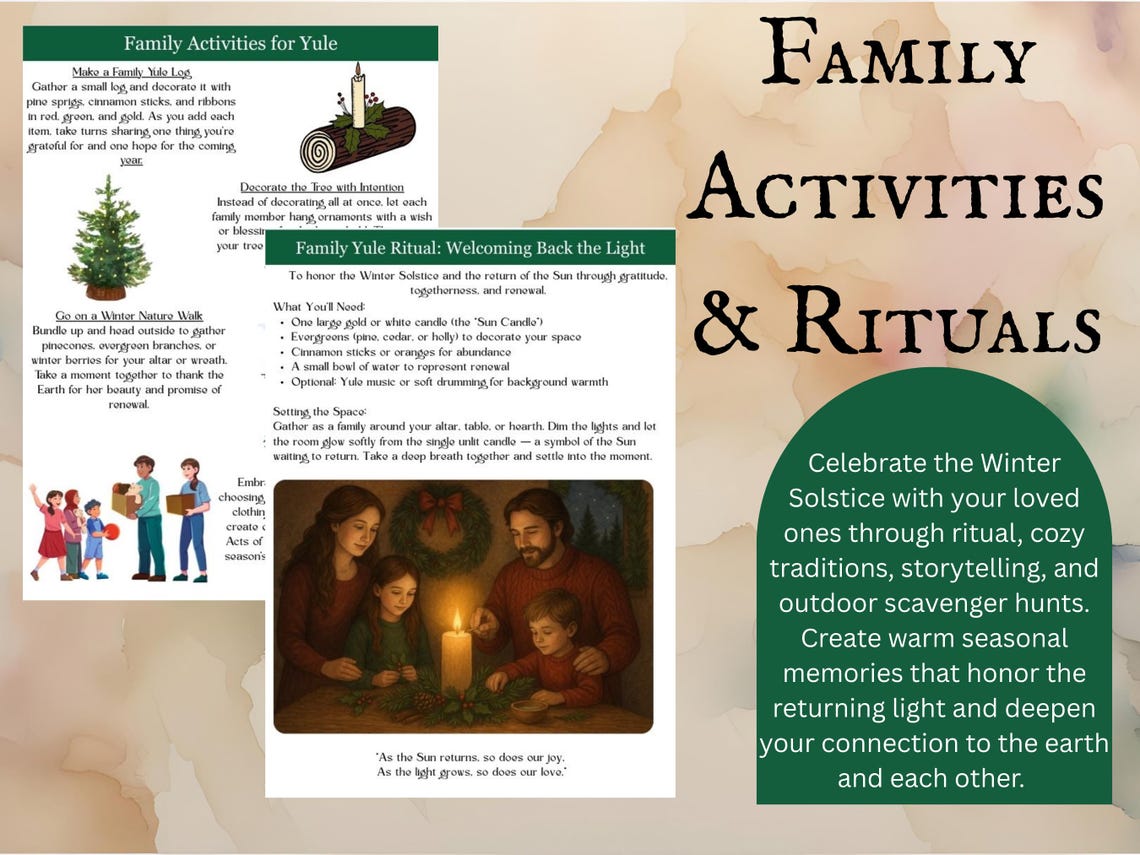 Yule Workbook and Guide | Pagan Rituals | Spell Book | Printable Witch ...
