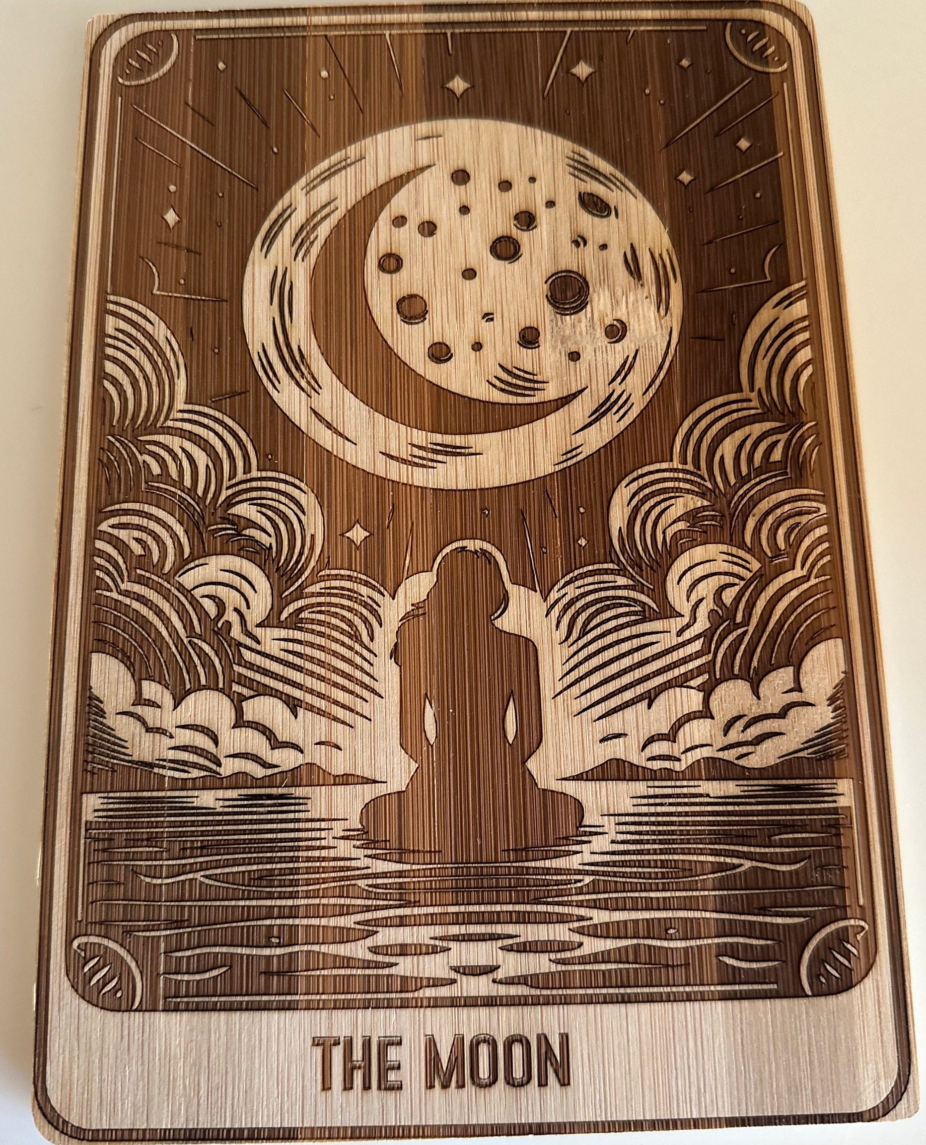 Handcrafted Bamboo Wooden Tarot Cards 6x9 Custom Made - Etsy